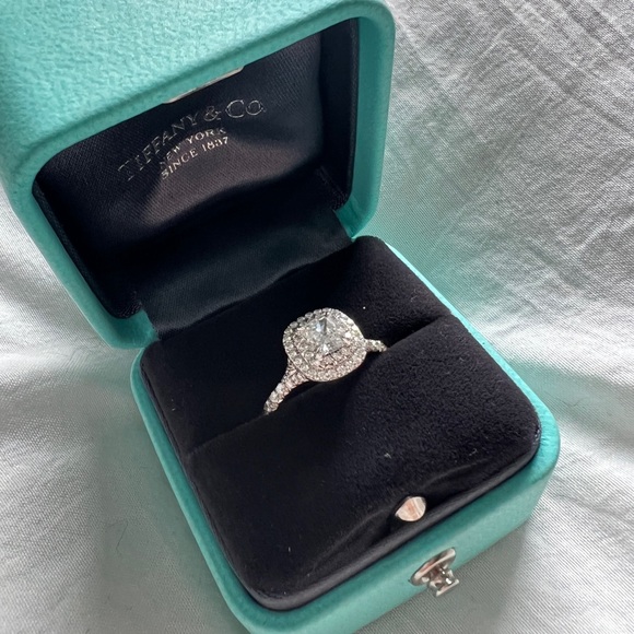 Tiffany & Co. | Jewelry | Cushion Cut Tiffany Co Engagement Ring | Poshmark